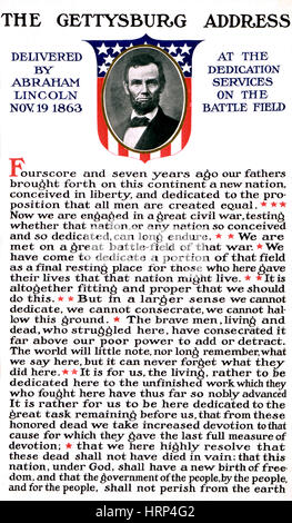 Lincoln's Gettysburg Address, Gettysburg Stock Photo - Alamy
