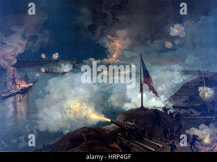 Siege of Port Hudson, USA Civil War, 1863, Color coding indicates Stock ...