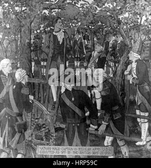 Execution of Nathan Hale, 1776 Stock Photo - Alamy