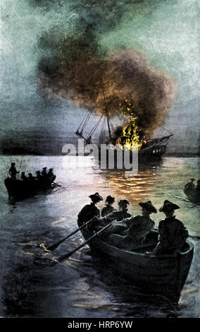 Gaspee Affair, 1772 Stock Photo - Alamy