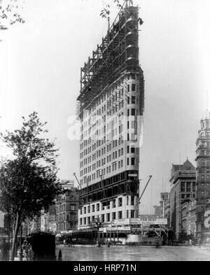 NYC, Flatiron Building Construction, 1902 Stock Photo - Alamy