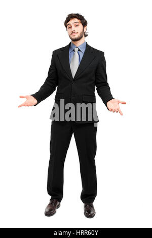 Approachable businessman with open arms Stock Photo - Alamy
