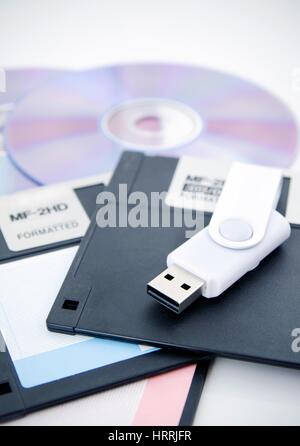 Several types of storage media Stock Photo - Alamy