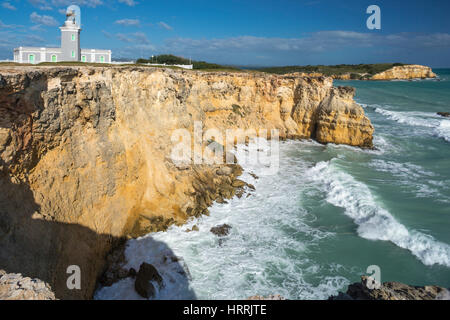 LIMESTONE CLIFFS LOS MORRILLOS LIGHTHOUSE CABO ROJO PUERTO RICO Stock ...