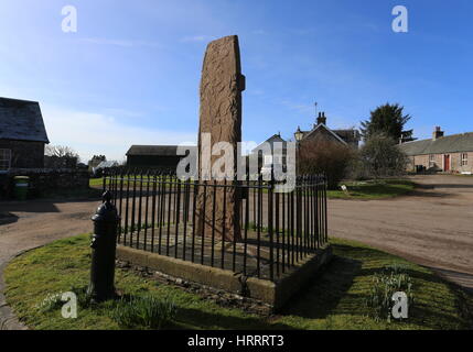 Replica of Pictish stone Fowlis Wester Perthshire Scotland March 2017 ...