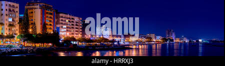 Panoramic night view of Limassol city. Cyprus Stock Photo - Alamy