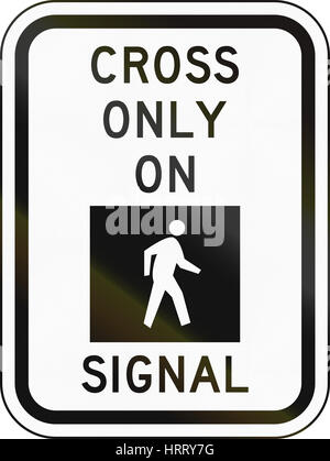 United States MUTCD crosswalk road sign - Yield to pedestrians Stock ...
