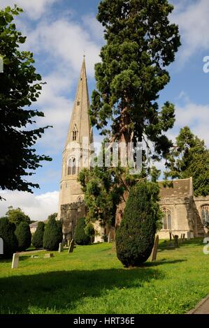 St Laurence Church, Stanwick, Northamptonshire, has parts dating to the ...