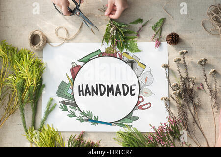Handcraft Handmade DIY Skills Drawing Stock Photo - Alamy
