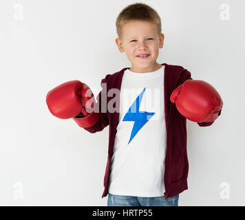 hobby. child boxer isolated on white background. sport success. active ...