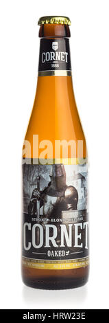 A bottle of Cornet Oaked beer isolated on white background Stock Photo ...