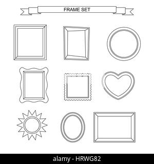 Line decorative frames for photo and picture. Vector of picture photo ...