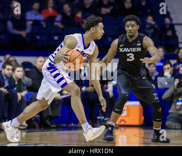 Saturday MAR 4 - DePaul Blue Demons center Levi Cook (44)prepares to ...