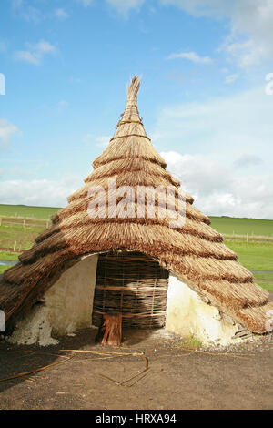 Neolithic houses at the Visitor Centre at Stonehenge Stock Photo - Alamy