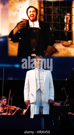 Andrea Bocelli, Italian tenor, composer and music producer, during the ...