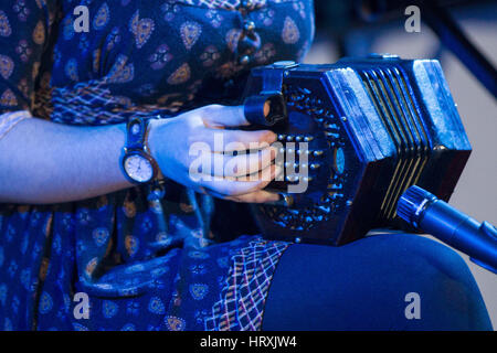 Accordion being played by musician Stock Photo - Alamy