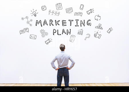 Businessman thinking about market concept Stock Photo - Alamy
