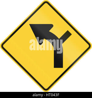 Y intersection warning sign Stock Photo - Alamy