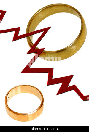 Symbolbild Scheidung - symbolic for divorce Stock Photo - Alamy