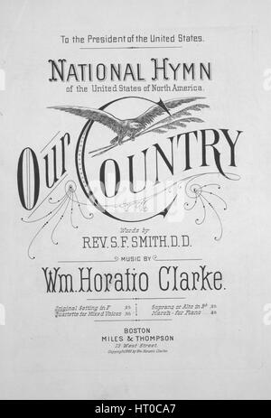 America : our national hymn . My country, tis of thee,Sweet land of ...