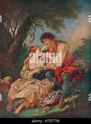 'Pastoral Subject', 18th century. Artist: Francois Boucher Stock Photo ...