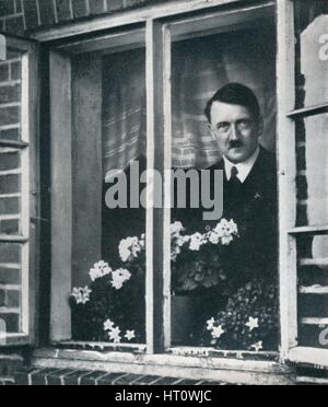 Studio portrait of Adolf Hitler, leader of nazi Germany. Reproduction ...