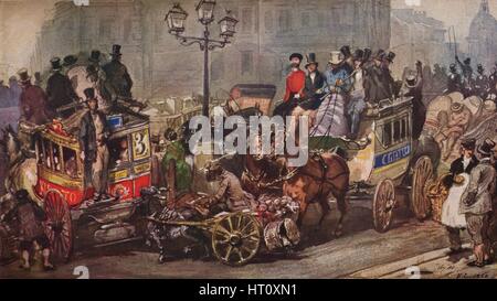 'Scene at Ludgate Circus', 1850. Artists: Otto Limited, Eugene Louis ...