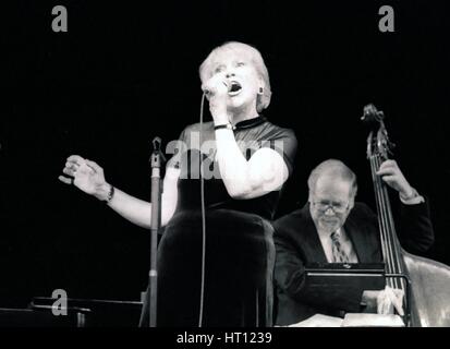 Val Wiseman and Len Skeat, Epsom Playhouse, Surrey, 2001. Artist: Brian ...