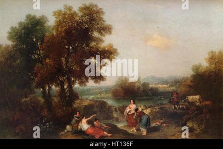 Landscape 18th century by Francesco Zuccarelli Stock Photo - Alamy