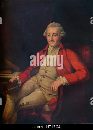 Portrait of John Zoffany, 18th century, (1917). Artist: Unknown Stock ...