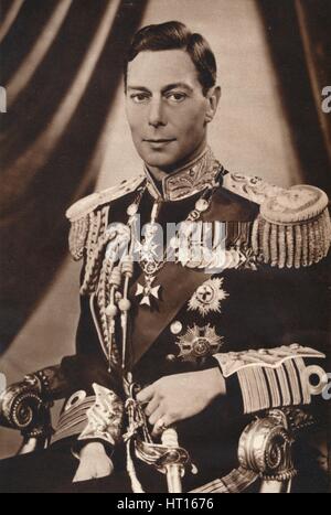 H.M. King George VI of the United Kingdom in the full dress uniform of ...