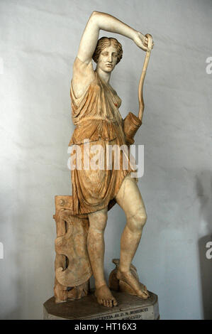 Statue of a wounded Amazon female warrior in peplos. Copperplate ...