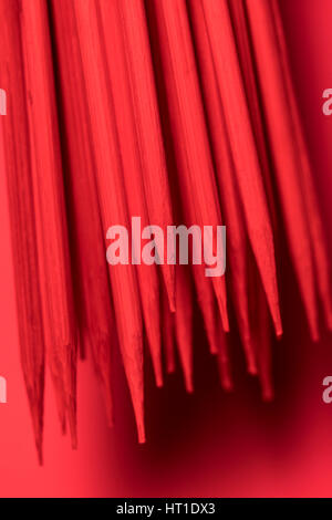 Macro photo of sharp points of bamboo skewers Stock Photo - Alamy