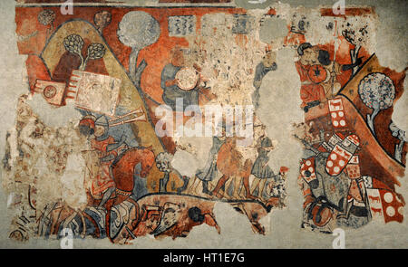 Painting depicting a scene depicting a scene from the Battle of the ...