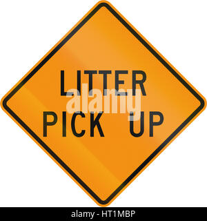Litter sign isolated on white background Stock Photo - Alamy
