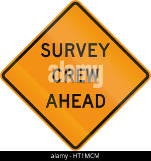 Survey Crew warning sign Stock Photo - Alamy