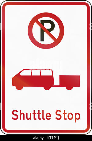Shuttle van stop sign Stock Photo - Alamy
