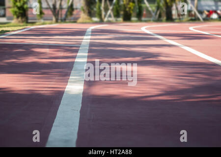 Old Running Track in School Stock Photo - Alamy