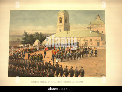 Flag of the Semenovsky Life-Guards Regiment, 1762. Artist: Flags ...