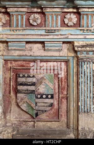 Coat of arms at The Hungerford Arms, Farleigh Hungerford Stock Photo ...