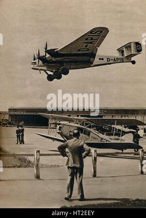transport / transportation,aviation,airplane,Junkers Ju F 13,boarding ...