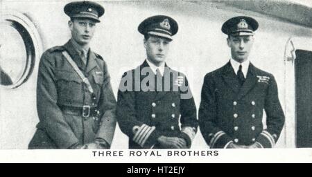 EDWARD VIII as Prince of Wales with his brothers Albert (later Stock ...