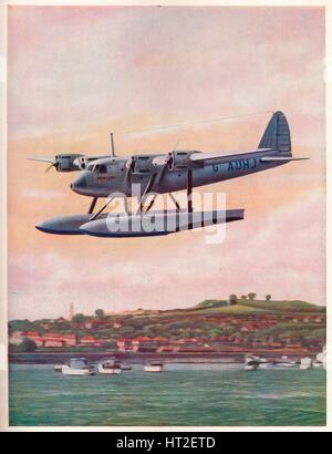 The Short-Mayo Composite Aircraft, c1937 (c1937). Artist: Unknown Stock ...