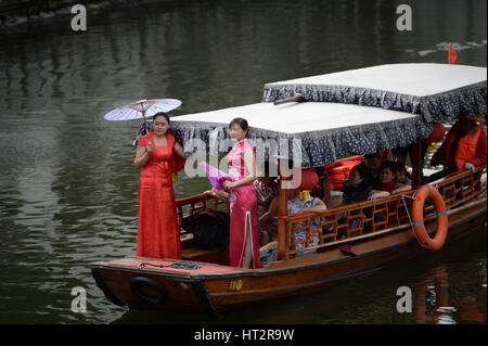 Hefei, China's Anhui Province. 6th Mar, 2018. Female members of the ...