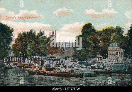 Hampton House or Garrick’s Villa, Richmond on Thames. Home of the ...