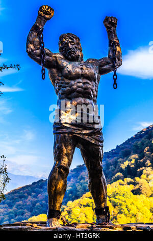 The sculpture of Prometheus, Sochi national Park Stock Photo - Alamy