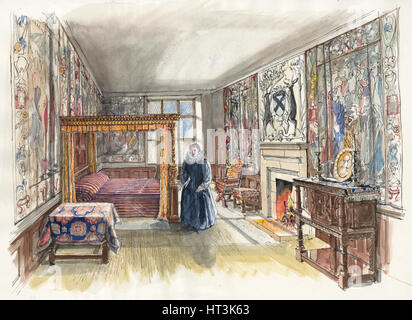 The Drawing Room at Hardwick Hall, Derbyshire. Hardwick Hall was built ...