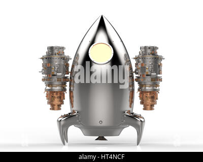 3d rendering shiny metal space shuttle Stock Photo - Alamy