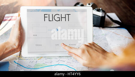 Online Flight Booking Interface Concept Stock Photo - Alamy