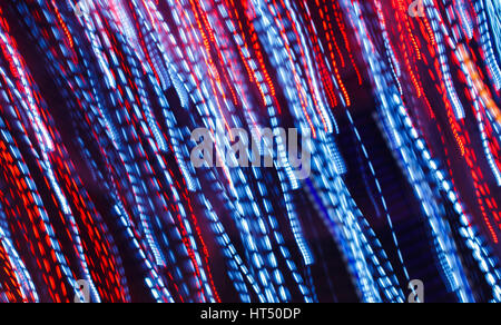 Speed colorful light trails with motion blur of night lights Stock ...